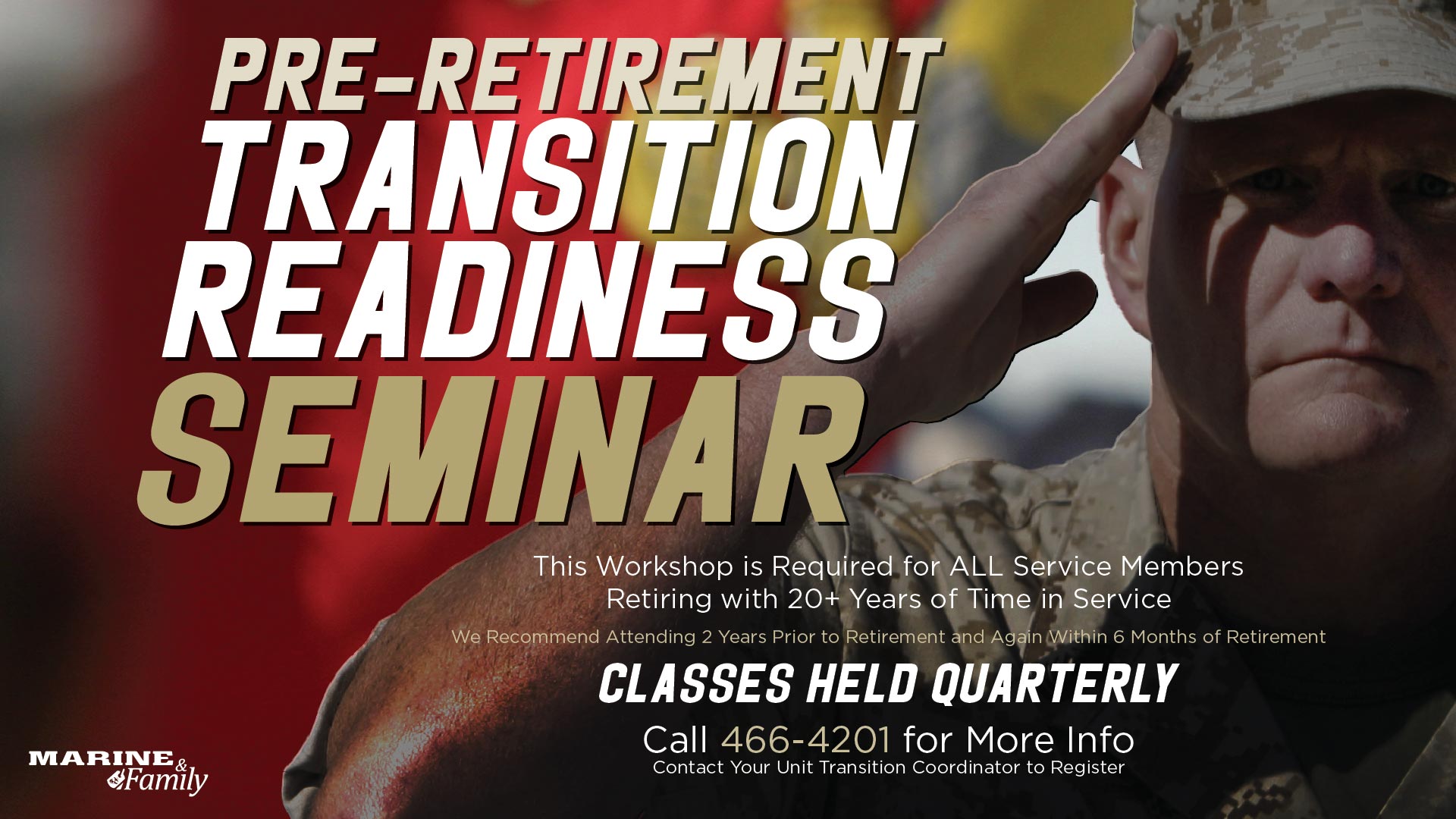 Pre-Retirement Transition Readiness Seminar